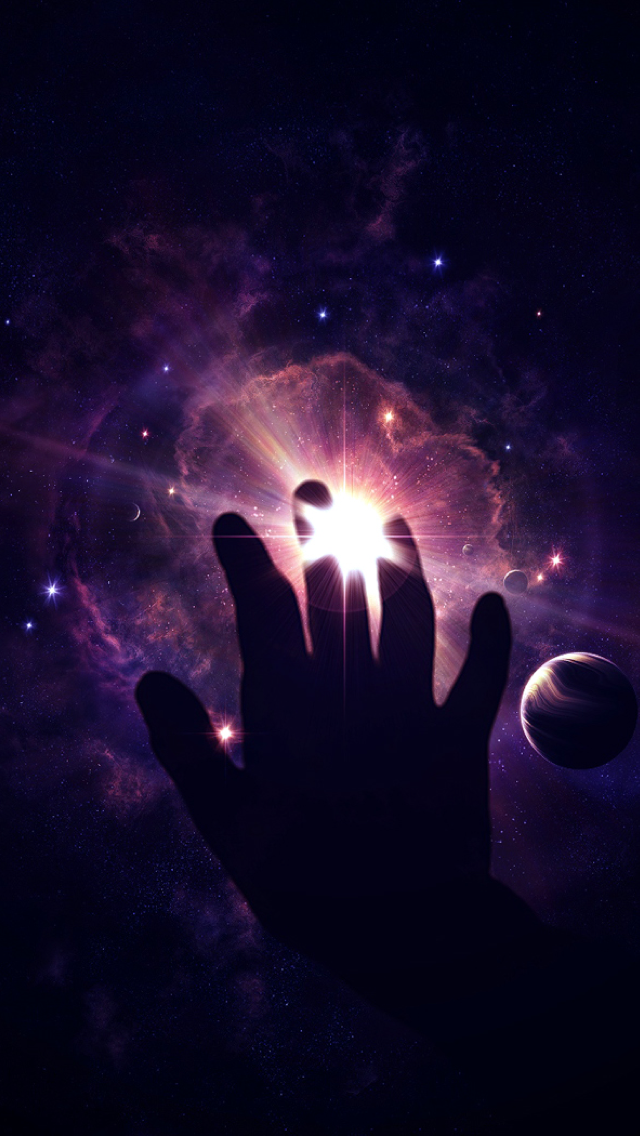 Hand Reaching Out Into Space- WallpaperUse