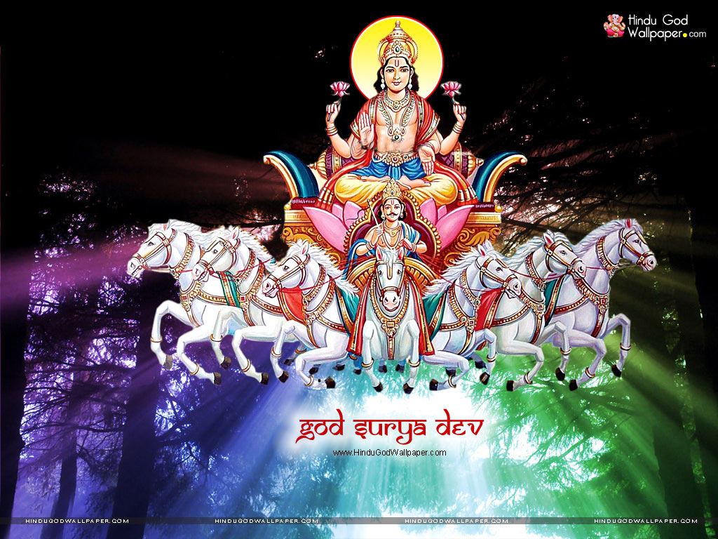 Surya Dev With Horse- WallpaperUse
