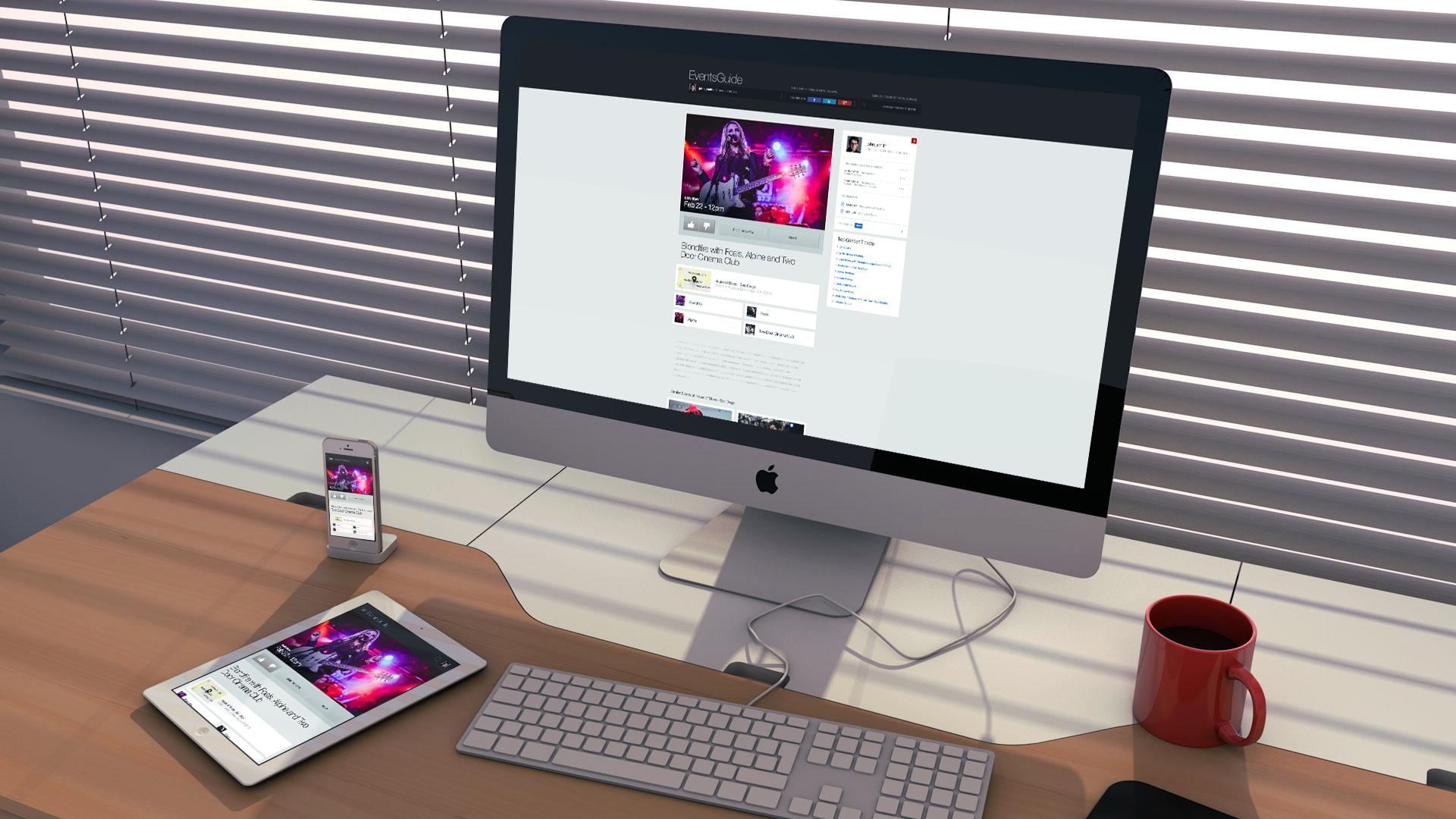 Responsive Design Sample - Imac And Iphone Desk- WallpaperUse