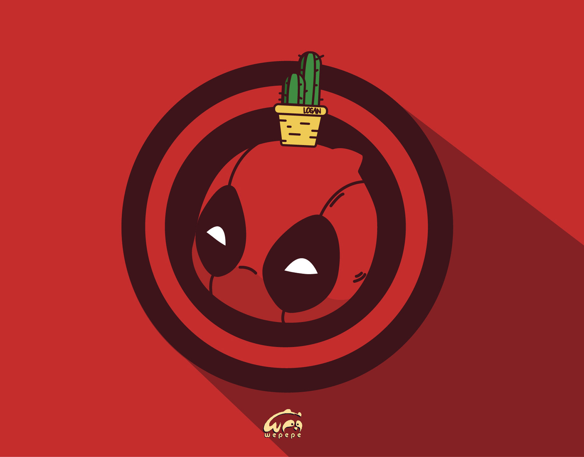 Deadpool Chibi Head- WallpaperUse