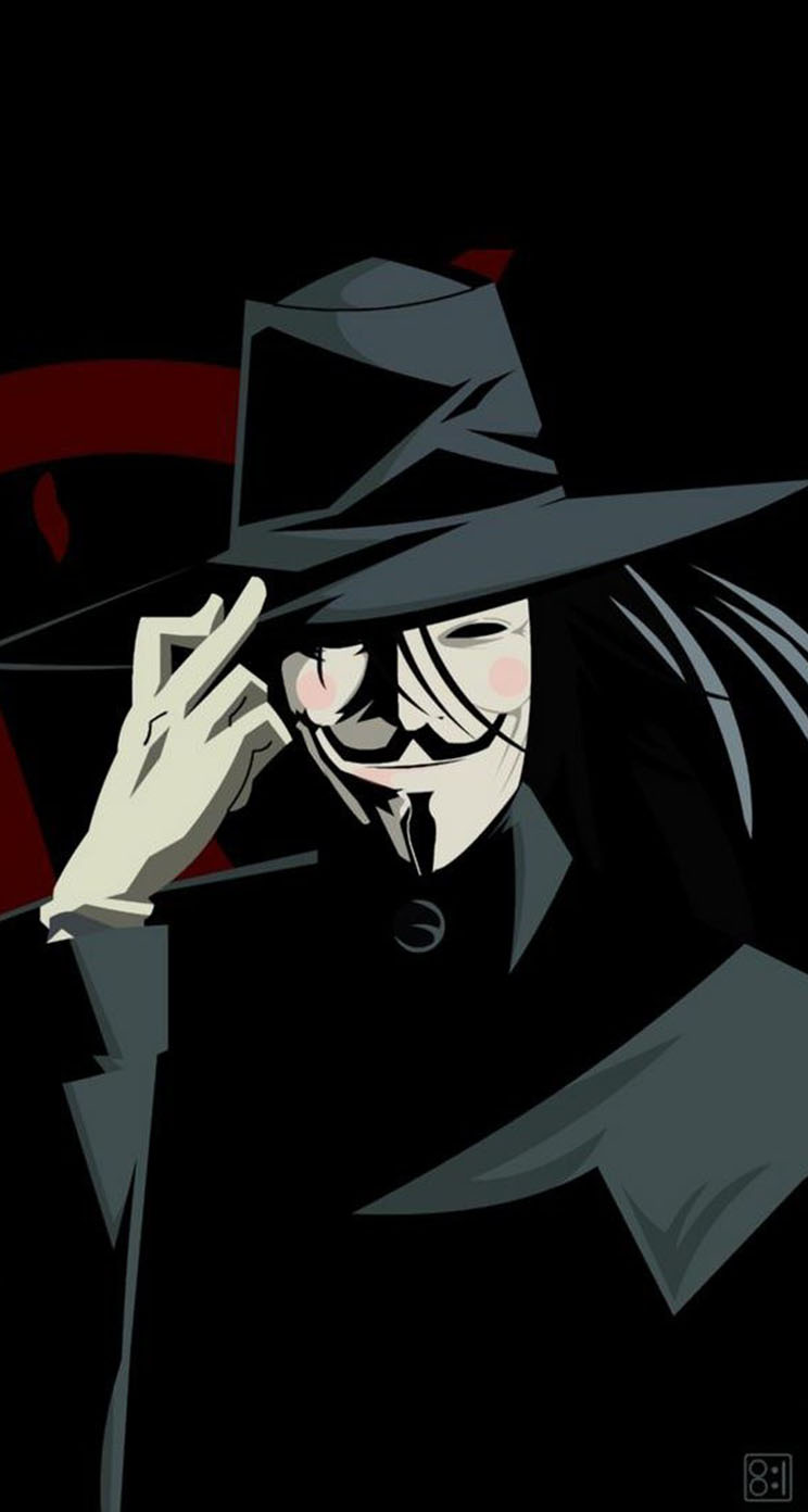 v for vendetta iphone wallpaper,cartoon,fictional character,anime ...