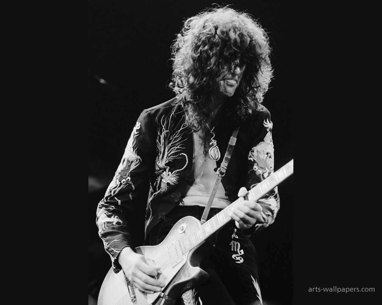 Jimmy Page Wallpapers - Jimmy Page Les Paul Gibson- WallpaperUse