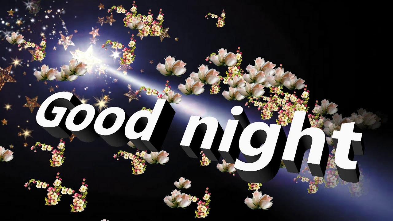 good night 3d wallpaper,font,text,spring,blossom,flower (#856574 ...