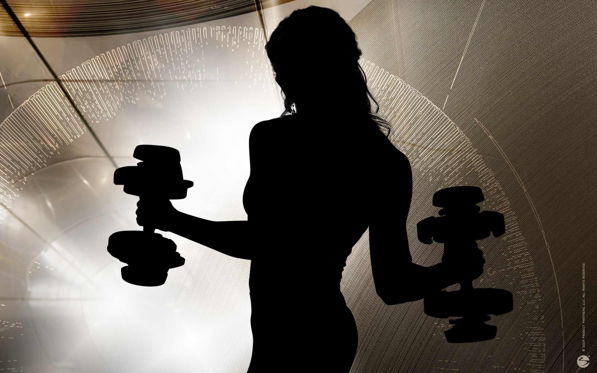 Wallpaper Fitness Scenic Extreme Actual - Fitness Girl Shadow- WallpaperUse