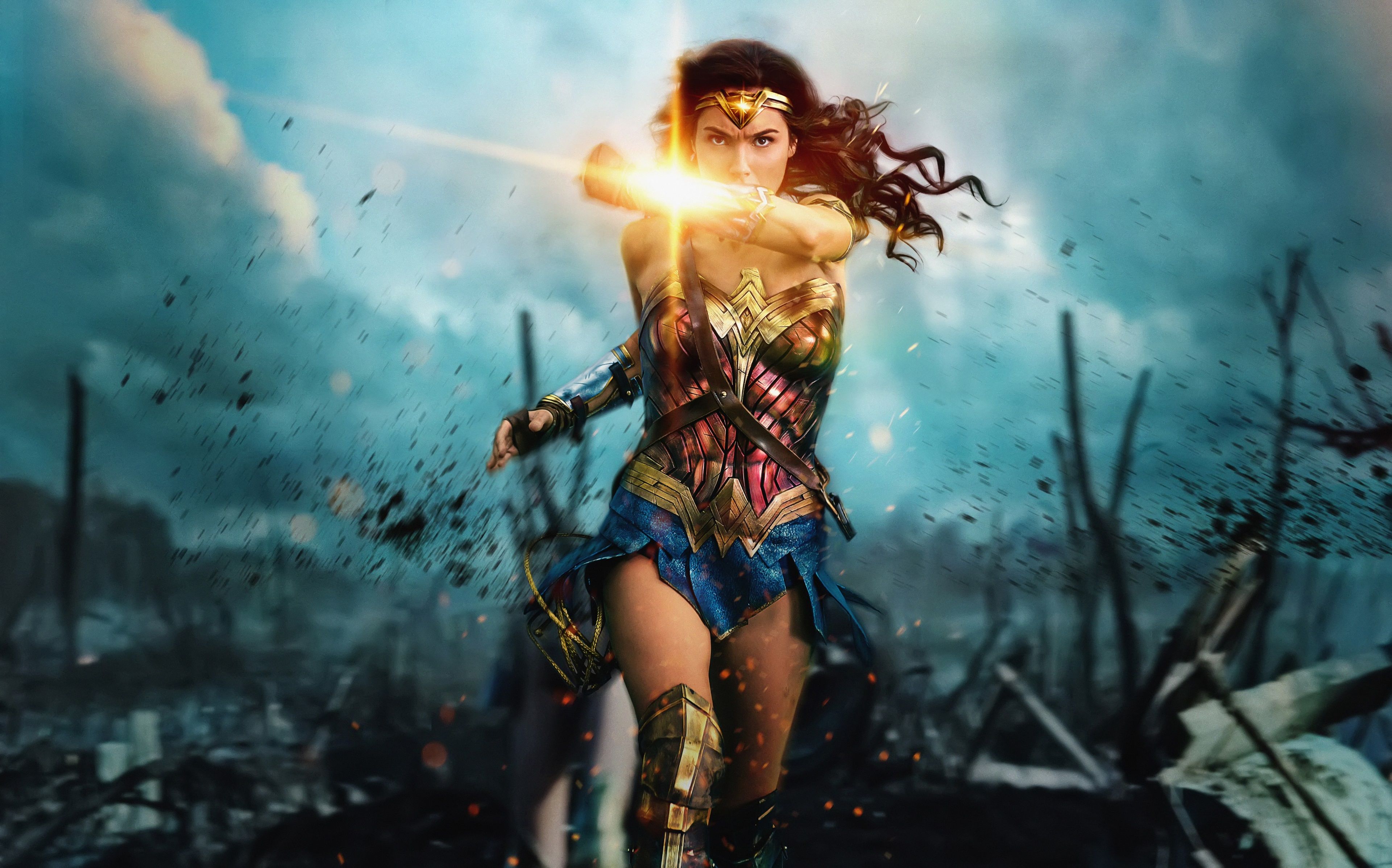 Gal Gadot As Wonder Woman In The Movie Wonder Woman - High Resolution ...