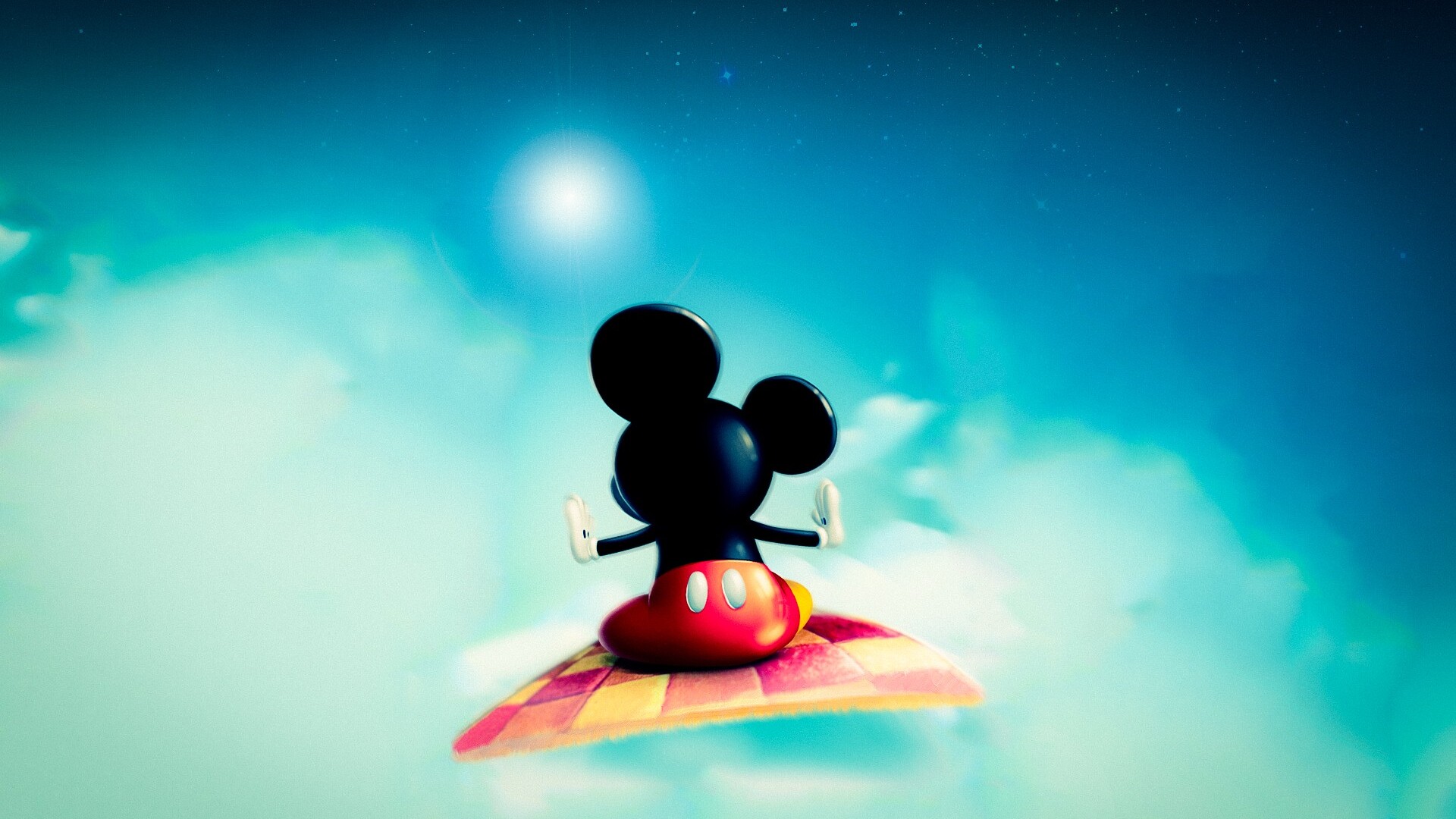 Mickey Mouse Wallpaper Flying- WallpaperUse