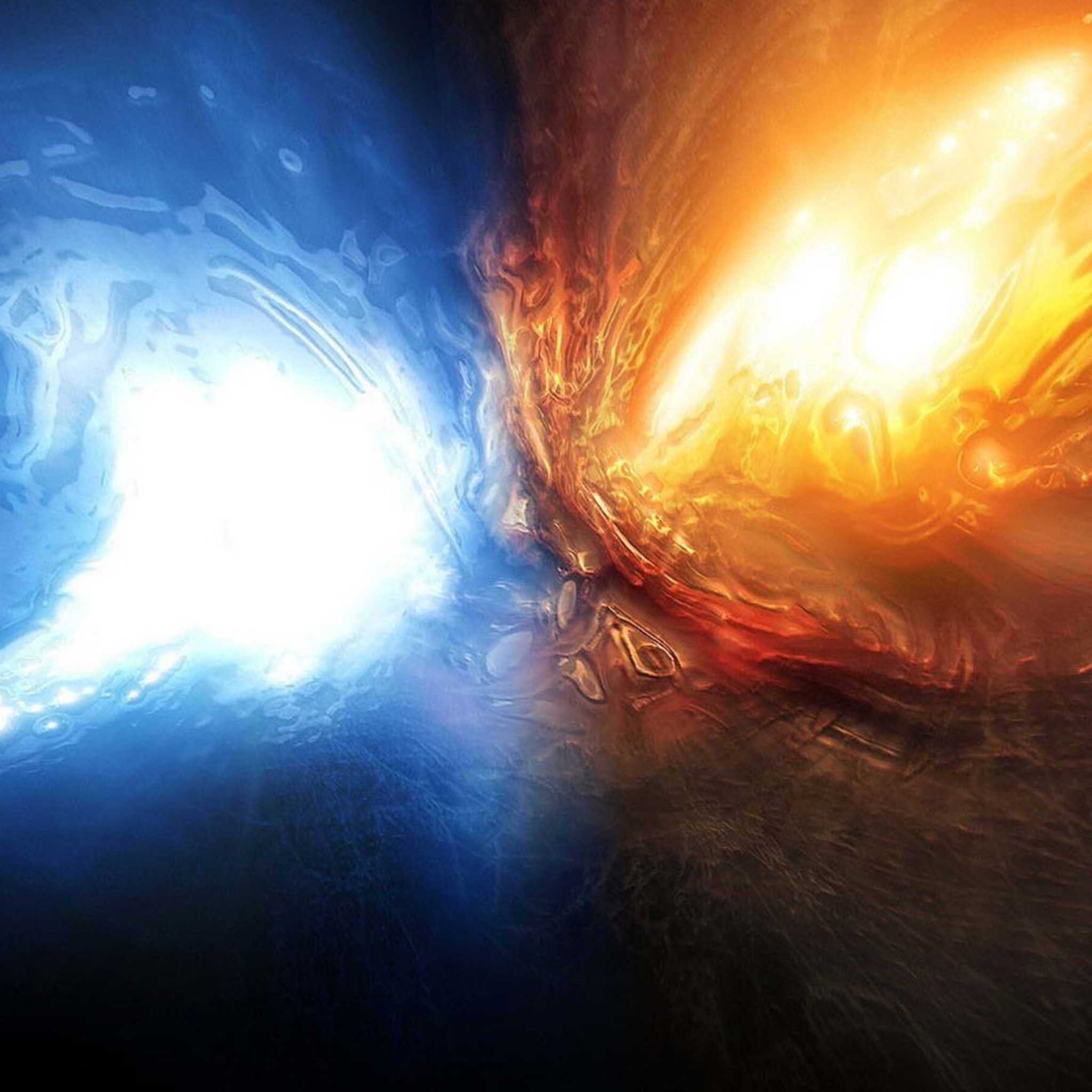 Zwei Welten Treffen Aufeinander- WallpaperUse