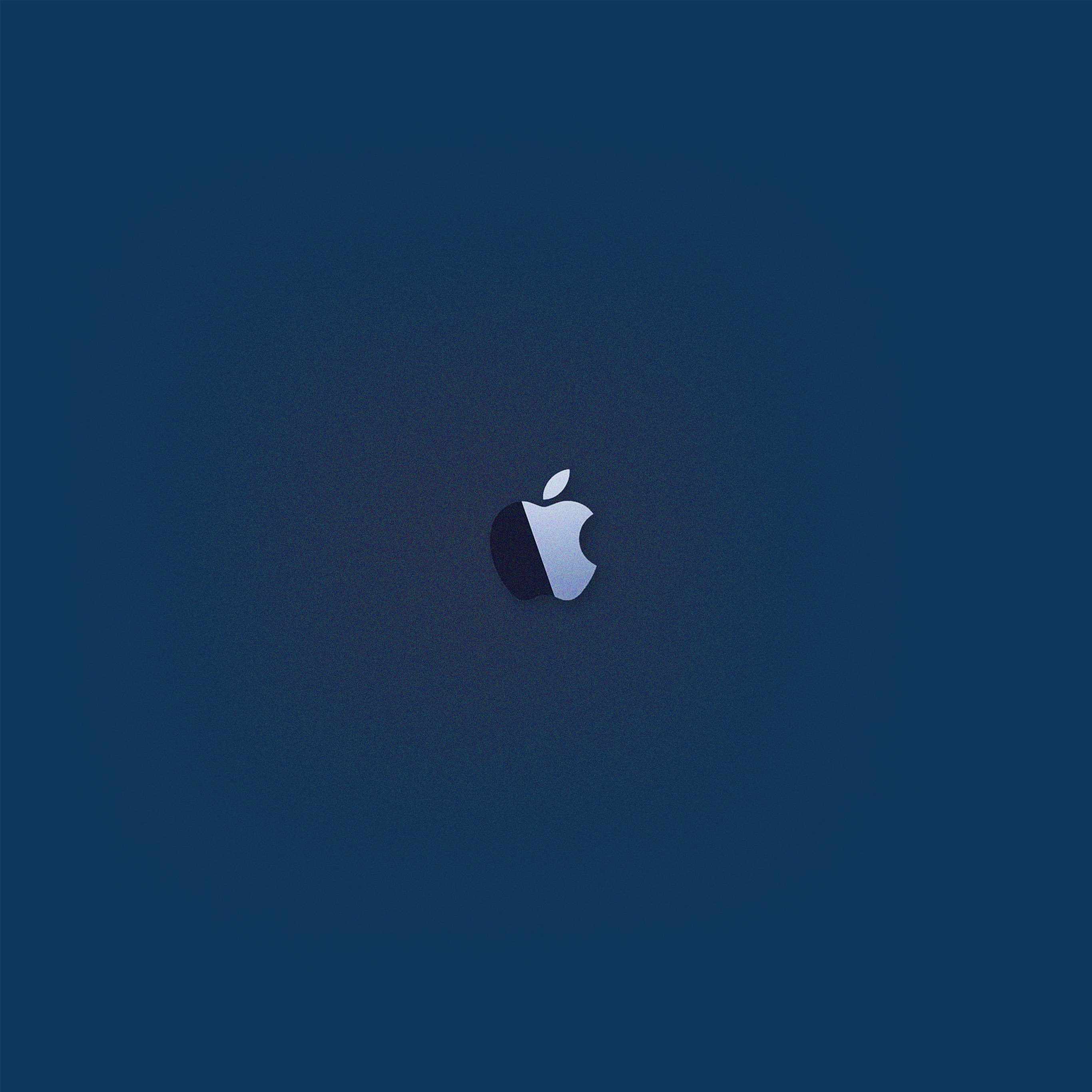Navy Blue Apple Logo- WallpaperUse