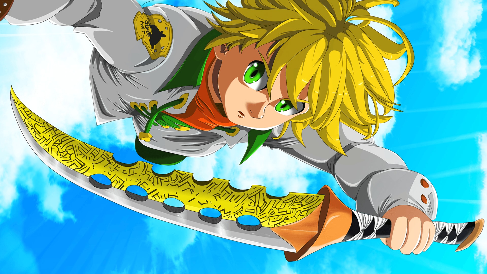 meliodas wallpaper,cartoon,anime,animated cartoon,illustration ...