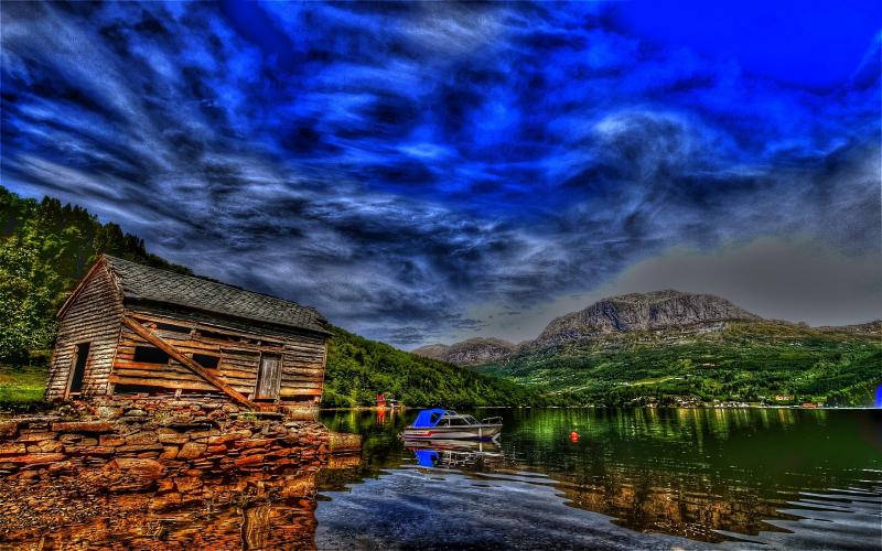 Hd Amazing Lakescape Hdr Wallpaper - Hdr Photography- WallpaperUse