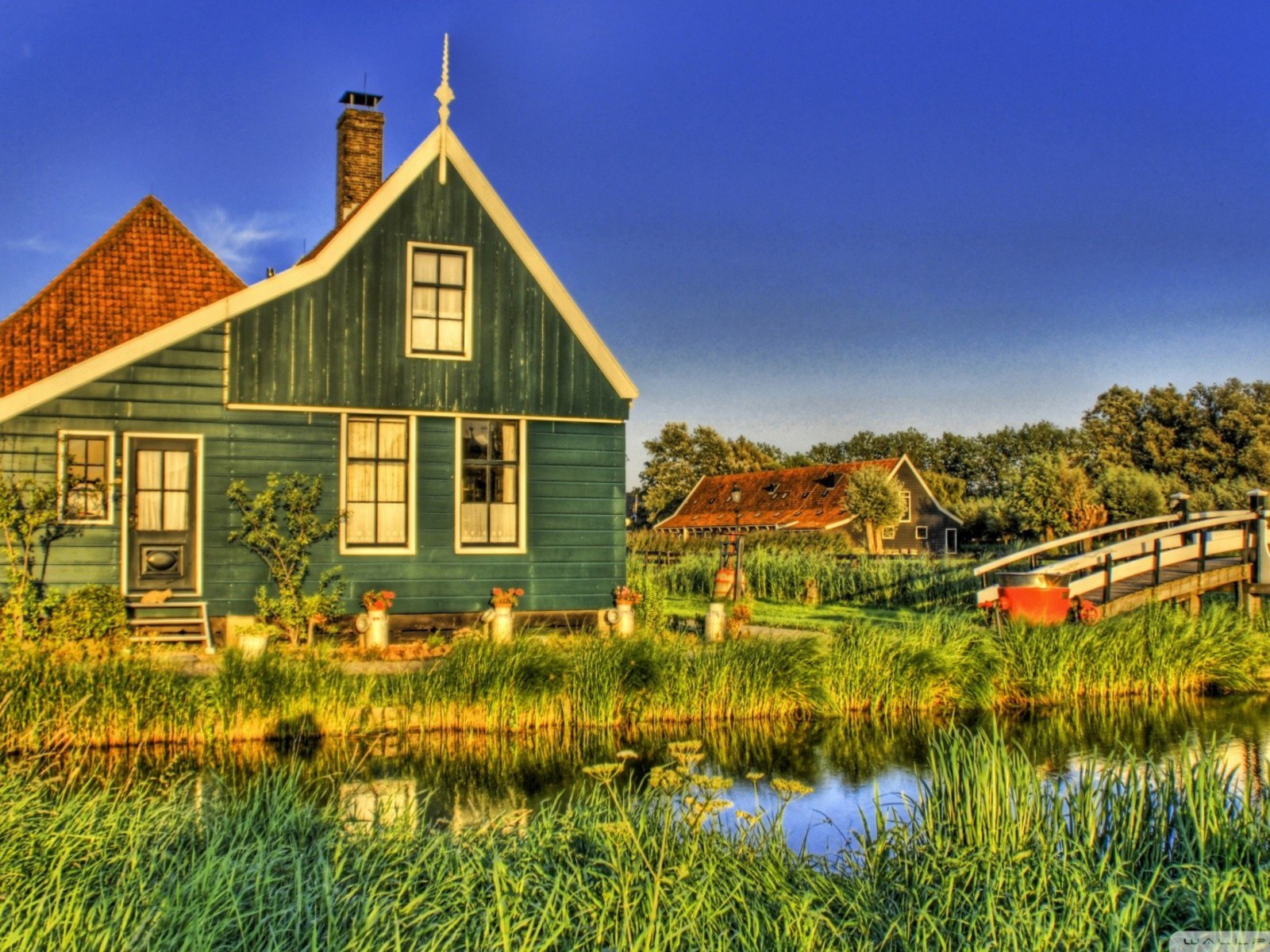 Farmhouse Wallpaper natural Landscape home nature house property