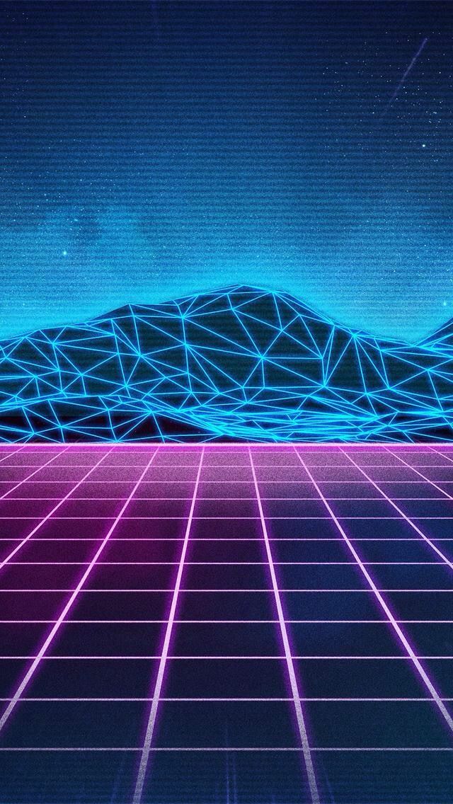 vaporwave iphone wallpaper,sky,blue,light,purple,line (#98931 ...