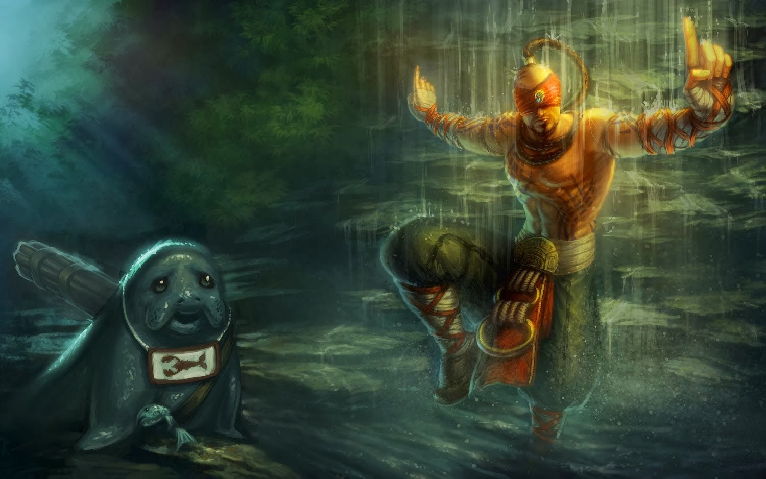 Lee Sin League Of Legends Wallpaper - Lee Sin The Blind Monk- WallpaperUse