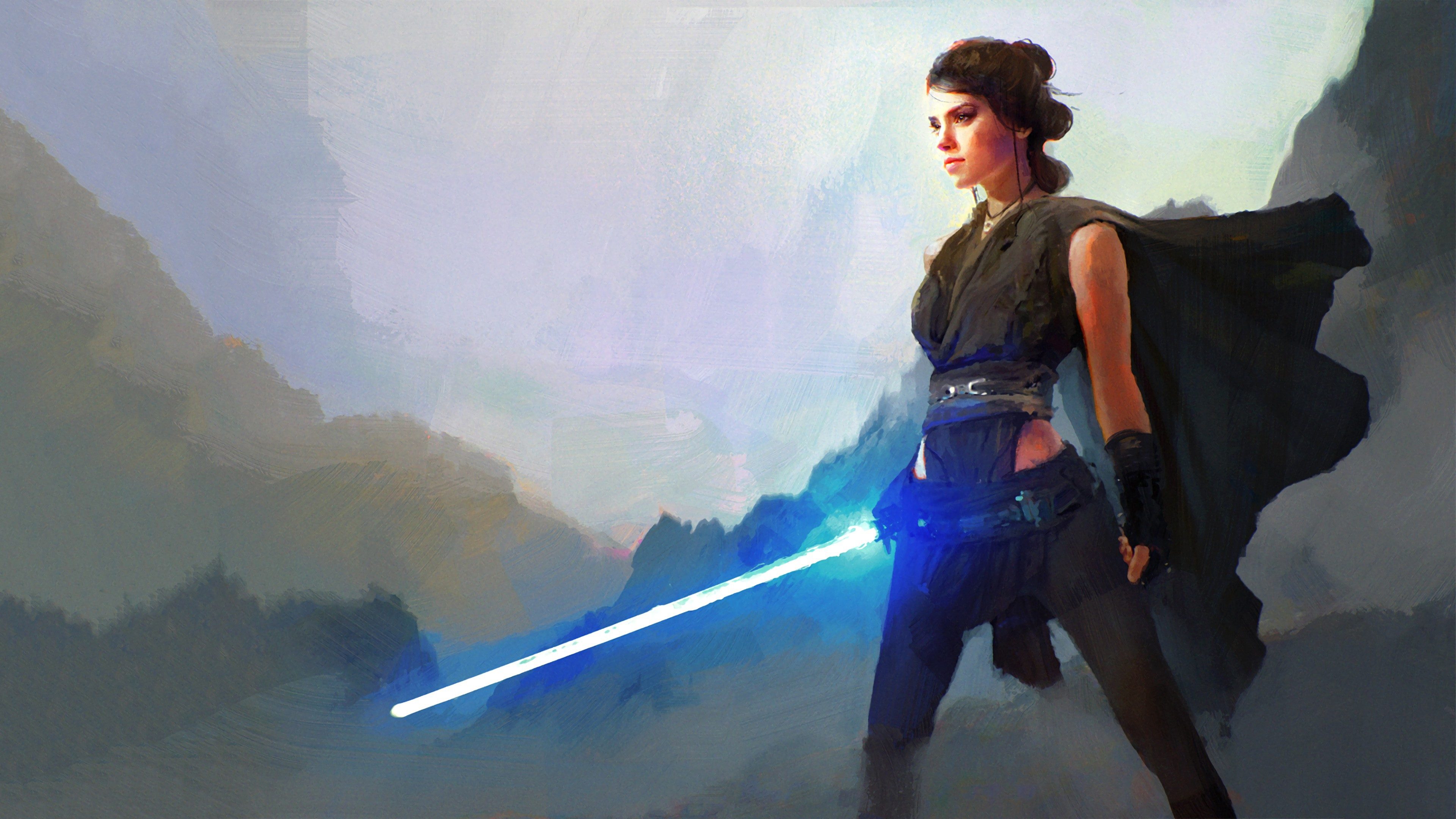 Rey Concept Art Star Wars- WallpaperUse