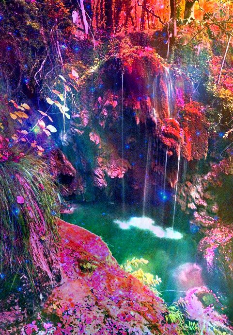 Psychedelic Waterfall- WallpaperUse