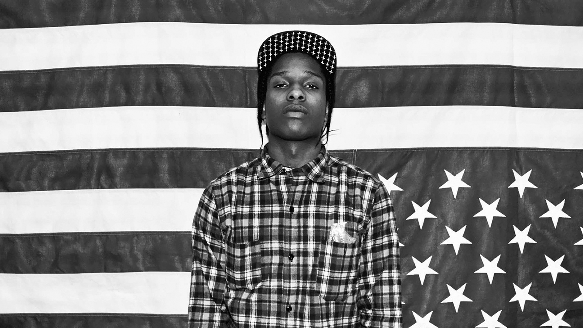 asap rocky wallpaper,white,flag of the united states,black and white ...