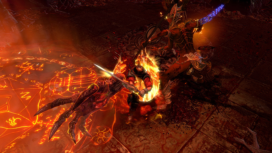 path of exile wallpaper,pc game,flame,demon,fire,geological phenomenon ...