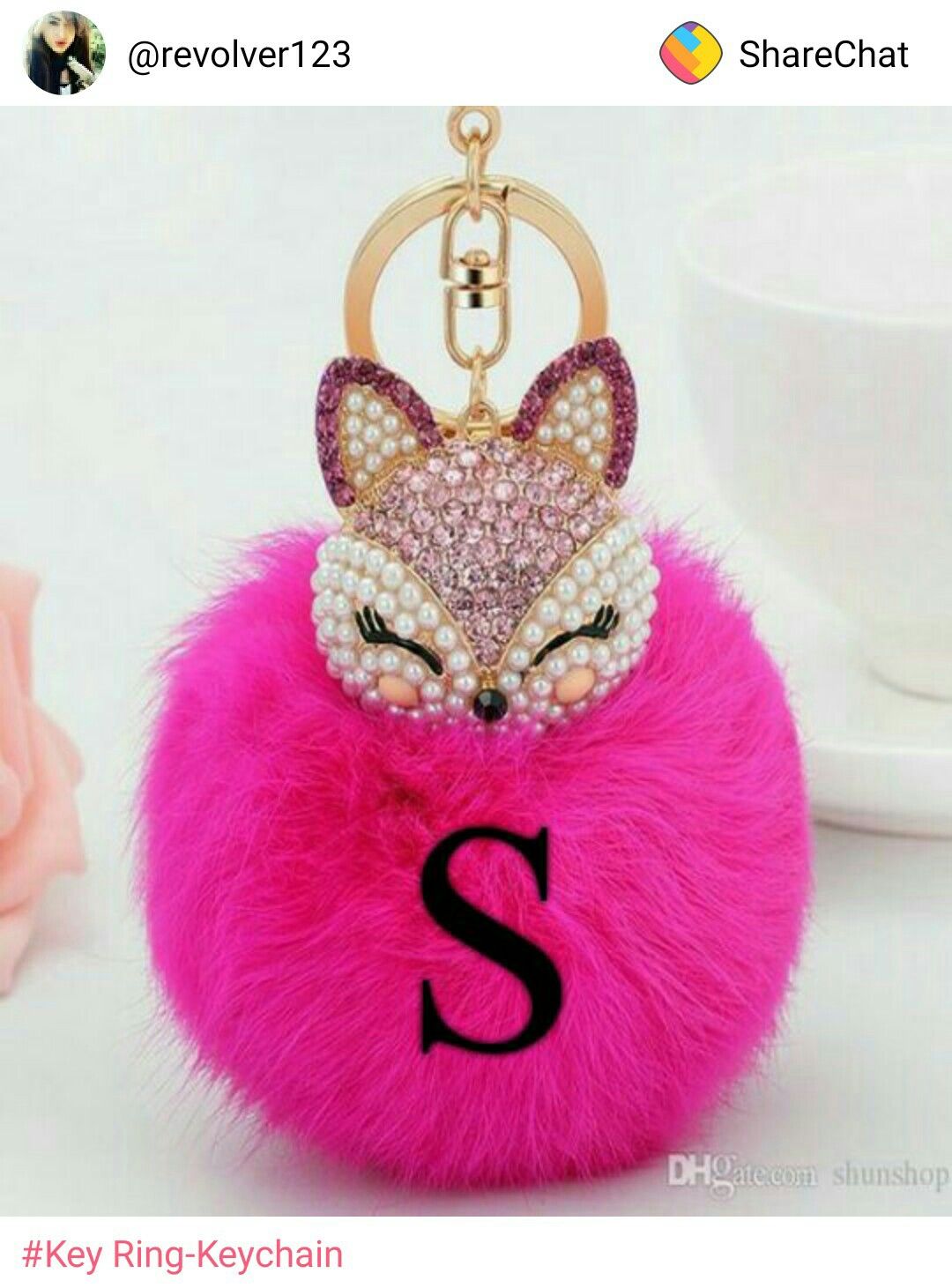 S Name Wallpaper In Heart pink keychain fur fashion Accessory magenta S Name Wallpaper In Heart pink keychain fur fashion Accessory magenta