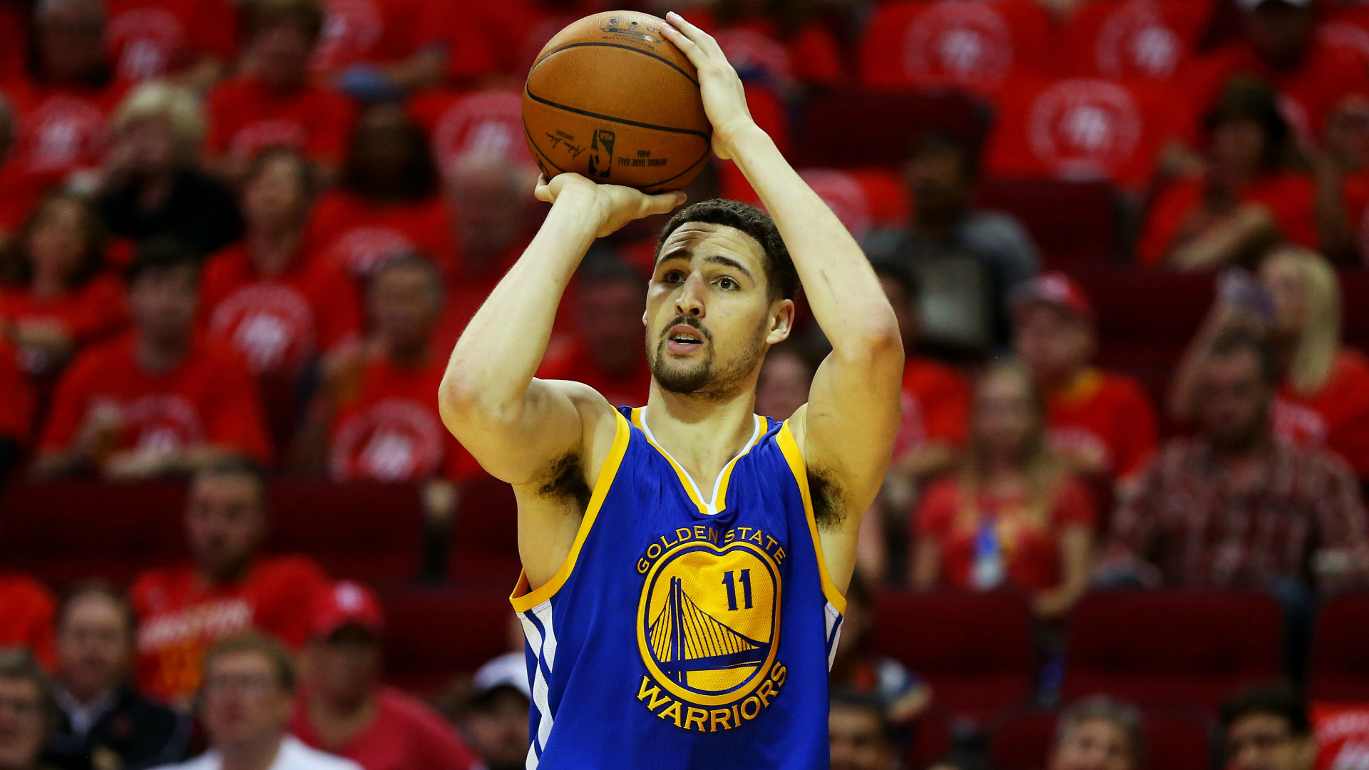 Warriors - Klay Thompson Action Shot- WallpaperUse
