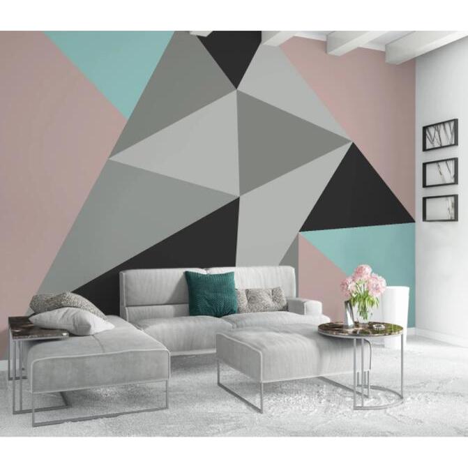 Geometric Wallpaper Bedroom- WallpaperUse