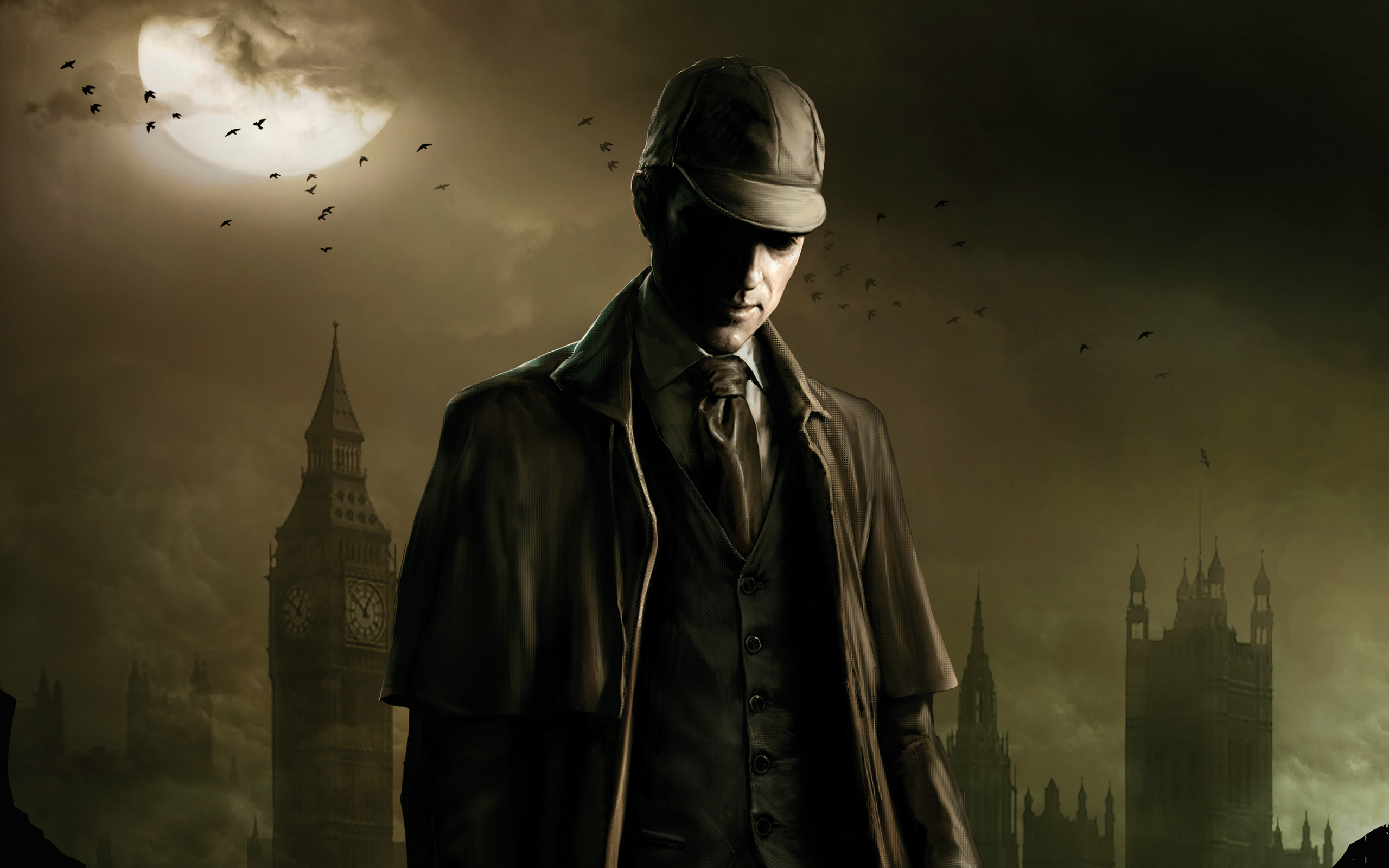 sherlock holmes wallpaper,action adventure game,pc game,movie,darkness ...