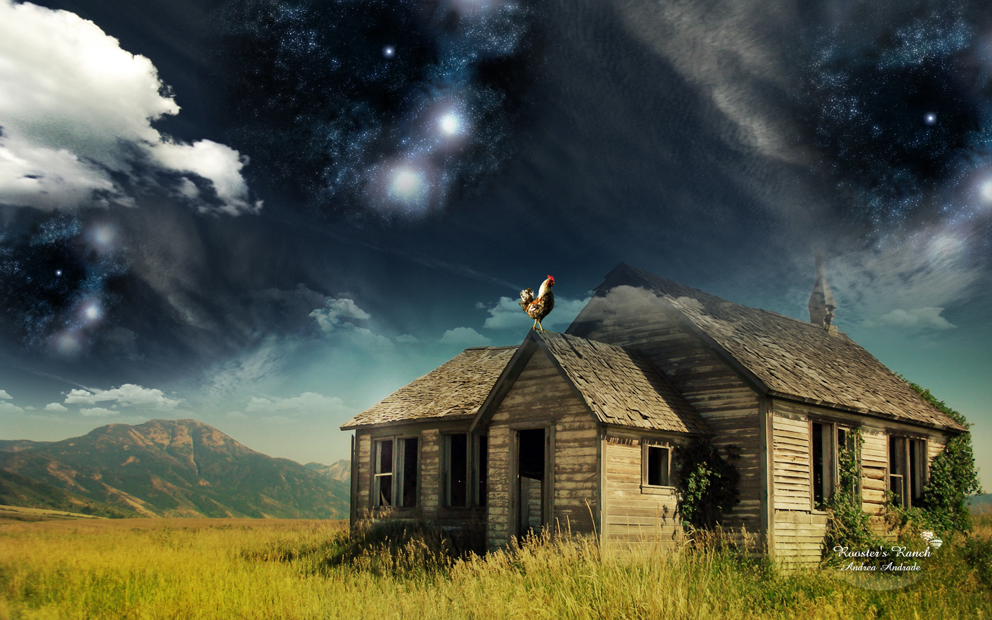 House For Day To Night Photoshop- WallpaperUse