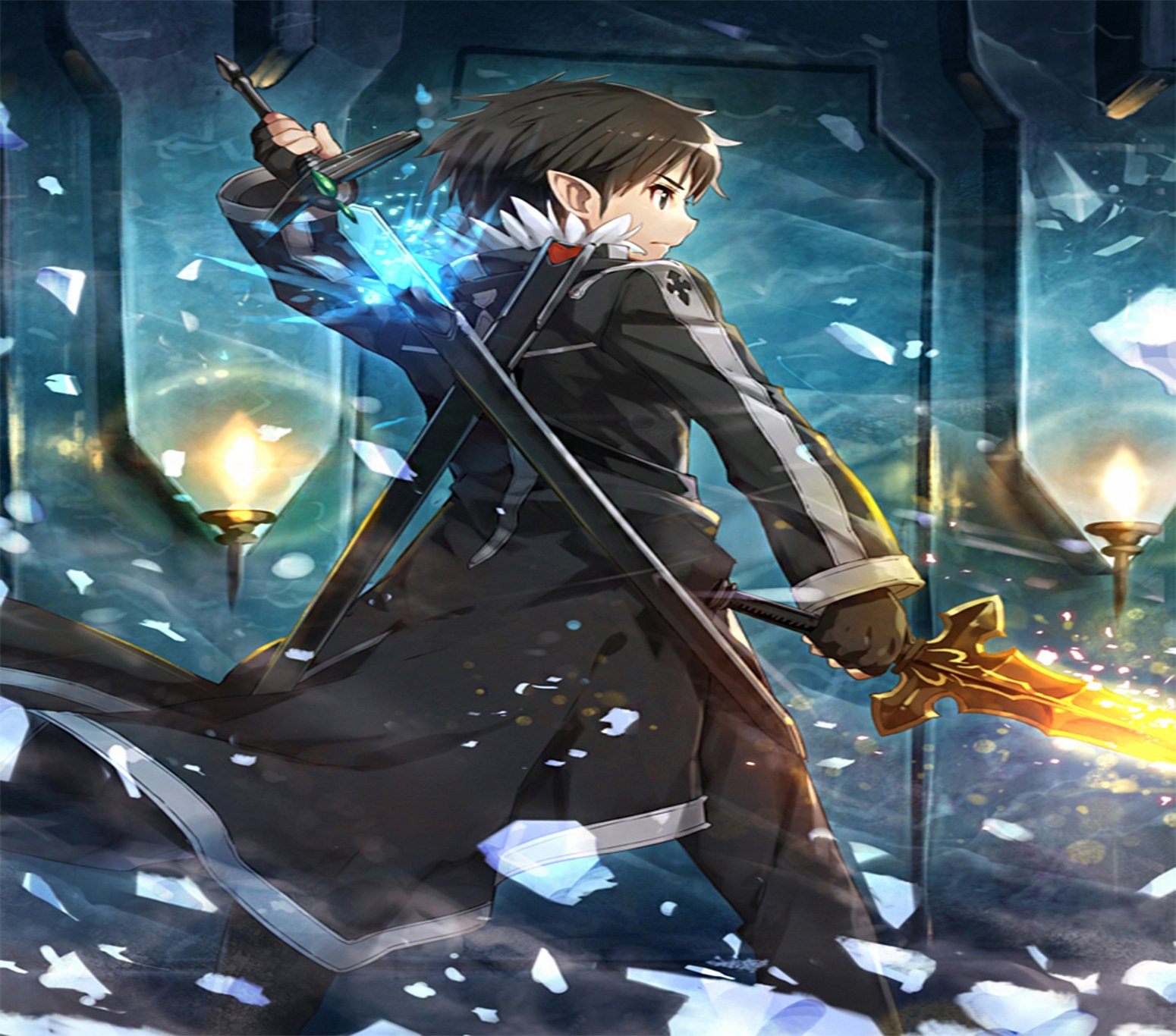 632913 Title Kirito Anime Sword Art Online Ii Sword - Kirito Dual ...